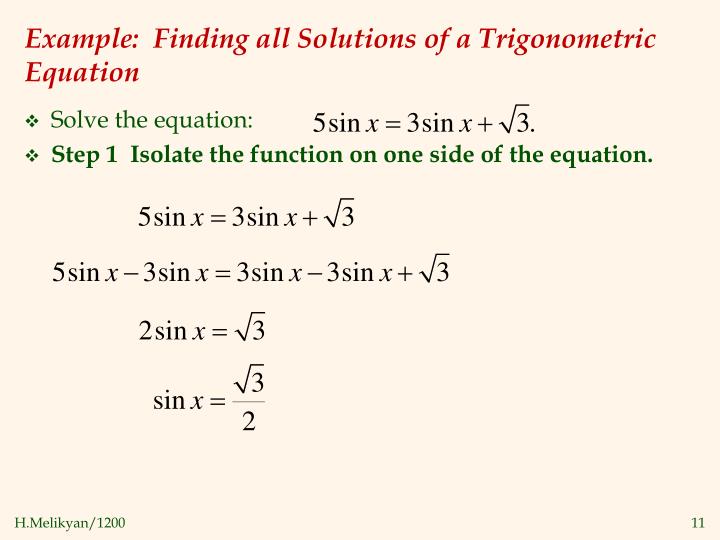 PPT - Chapter 6 6.5 Trigonometric equations PowerPoint Presentation ...