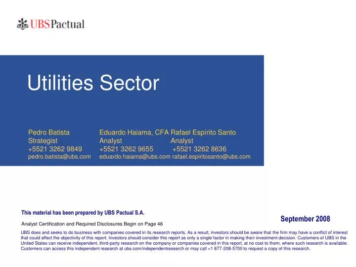PPT - Utilities Sector PowerPoint Presentation, free download - ID:3999517