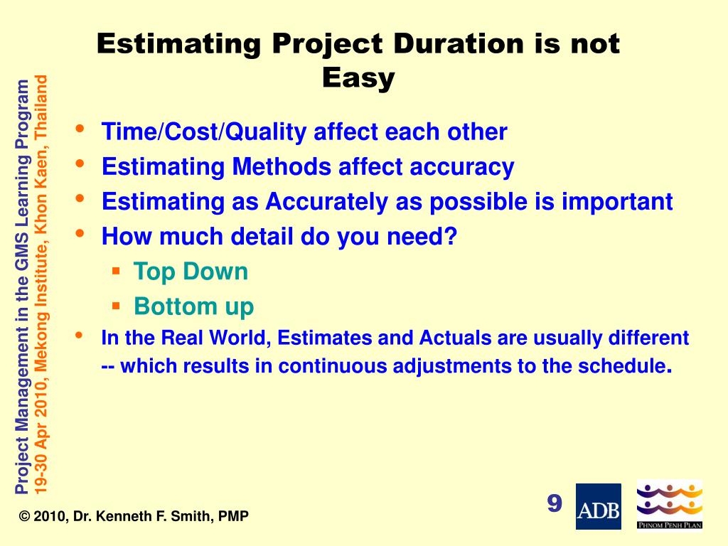 PPT - Estimating Activity Times, & Ultimately Project Duration ... PPT - Estimating Activity Times, & Ultimately Project Duration ...