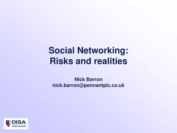 PPT - Social Networking: Risks and realities PowerPoint Presentation ...