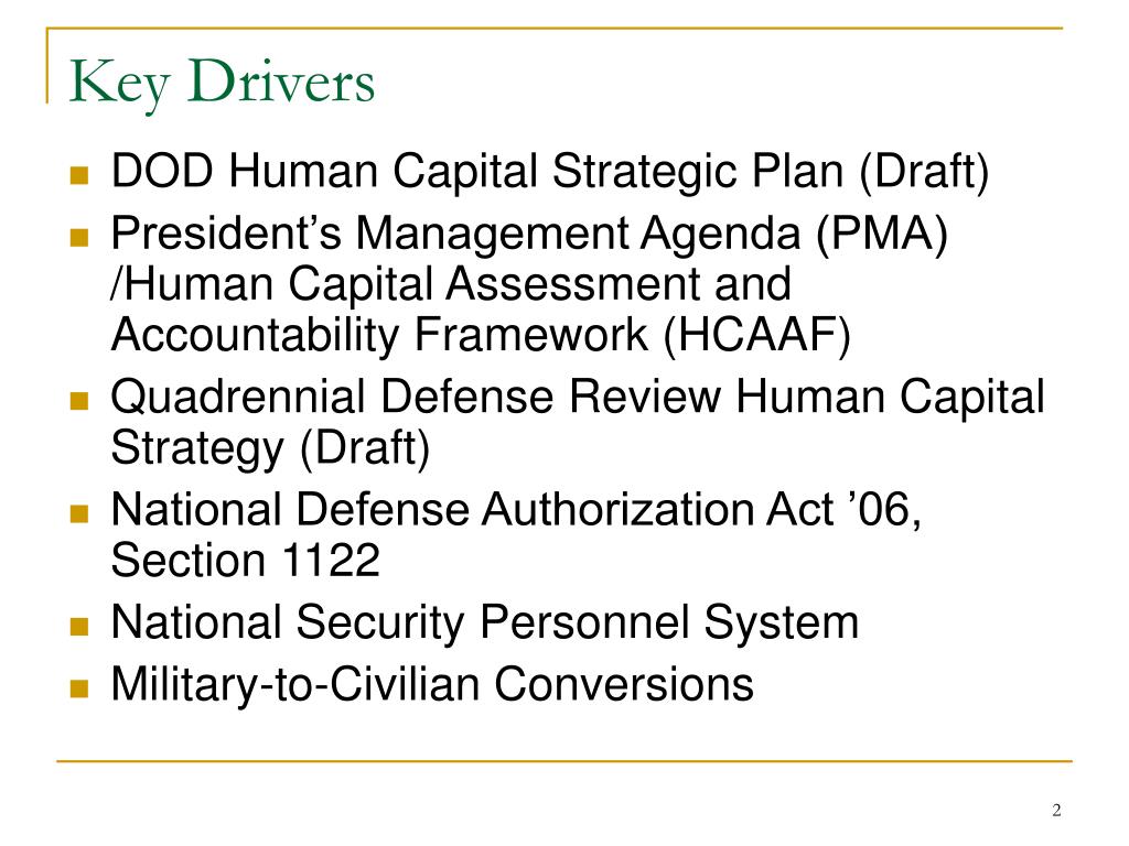 PPT - Status of Armyâ€™s Civilian Human Capital Strategic Plan (HCSP ...