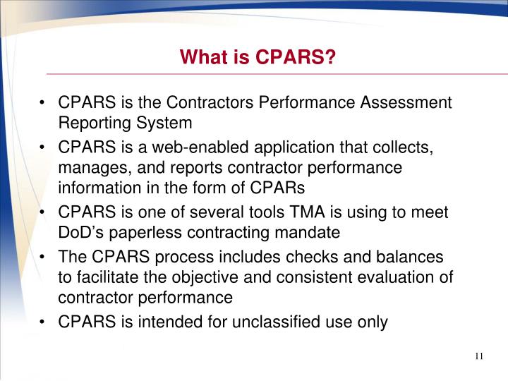 PPT - Collection and Reporting of Contractor Past Performance ...