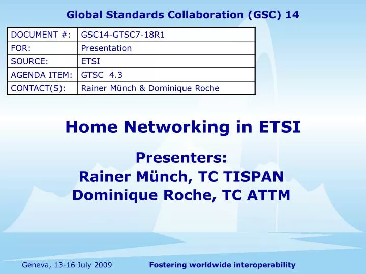 PPT - Home Networking in ETSI PowerPoint Presentation, free download ... PPT - Home Networking in ETSI PowerPoint Presentation, free download ...