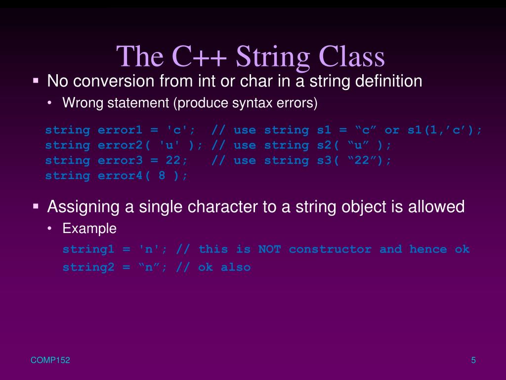 Ppt C String Class Powerpoint Presentation Free Download Id 4001044