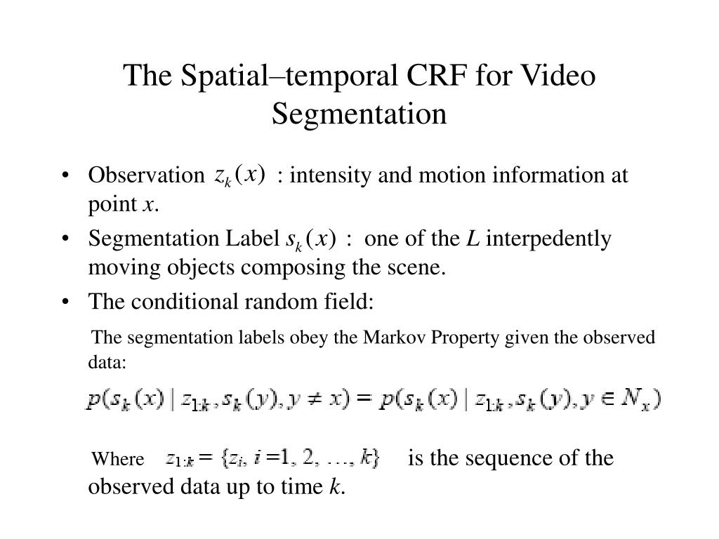 Ppt A Dynamic Conditional Random Field Model For Object Segmentation In Image Sequences