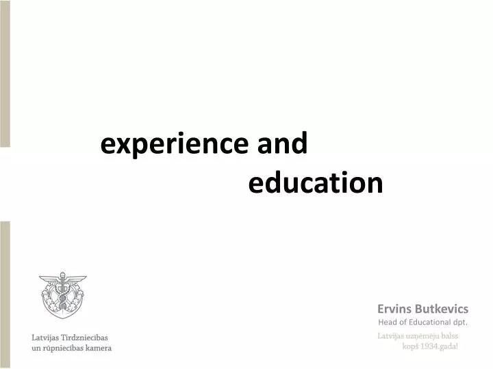 PPT - experience and education PowerPoint Presentation, free download ...