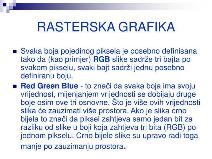 PPT - PODJELA I VRSTE GRAFIKE PowerPoint Presentation - ID:4001873