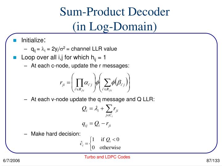 PPT - Turbo and LDPC Codes: Implementation, Simulation, and Standardization PowerPoint ...