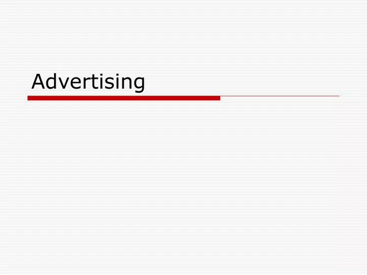 PPT - Advertising PowerPoint Presentation, free download - ID:4003298