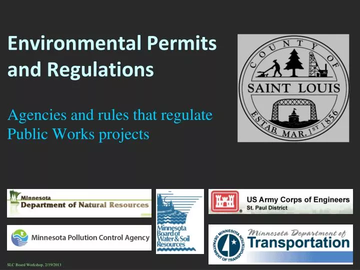 PPT - Environmental Permits and Regulations PowerPoint Presentation ...