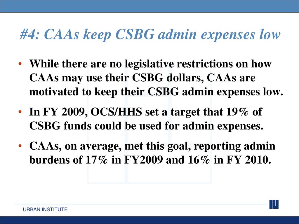 PPT - Community Services Block Grant Administrative Expenses Presented ...