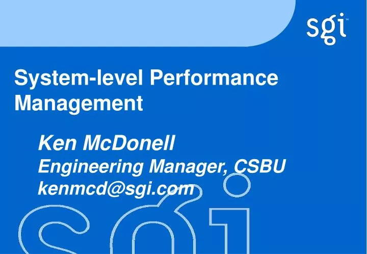 PPT - System-level Performance Management PowerPoint Presentation, free ...