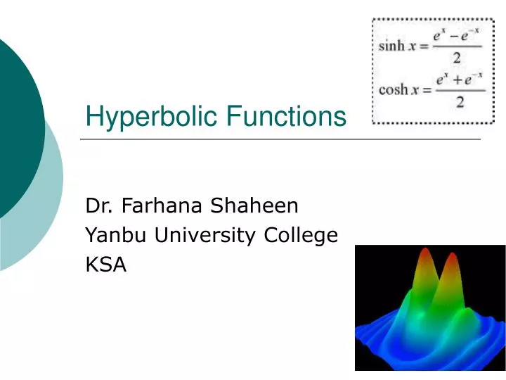 PPT - Hyperbolic Functions PowerPoint Presentation - ID:4004536