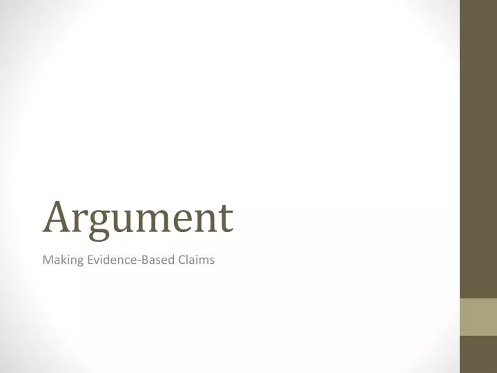 PPT - Argument PowerPoint Presentation, free download - ID:4004931