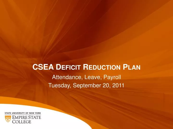 PPT - CSEA Deficit Reduction Plan PowerPoint Presentation, free ...