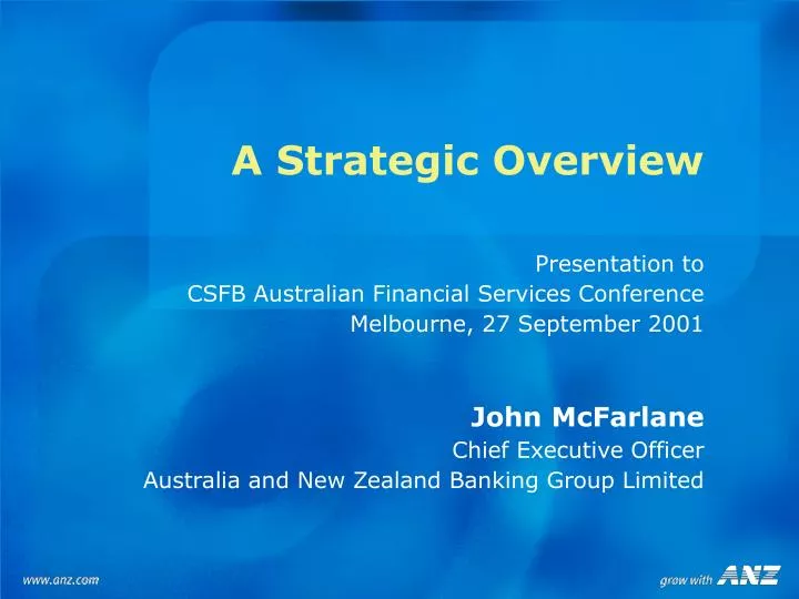 PPT - A Strategic Overview PowerPoint Presentation, free download - ID ...