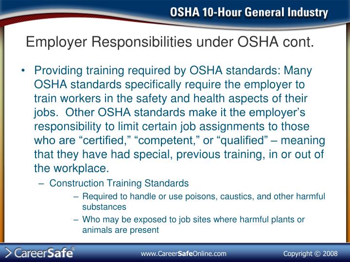 PPT - Introduction to OSHA (Part 2) PowerPoint Presentation - ID:4005444