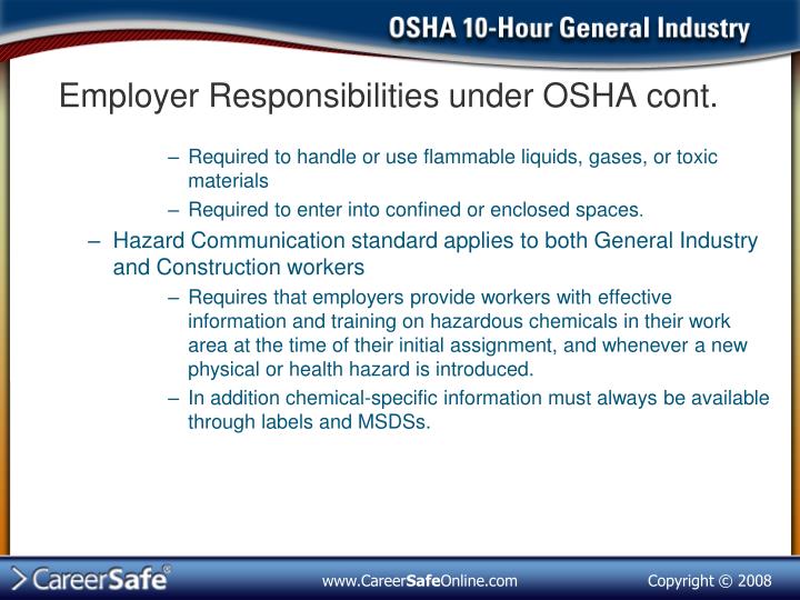 PPT - Introduction to OSHA (Part 2) PowerPoint Presentation - ID:4005444