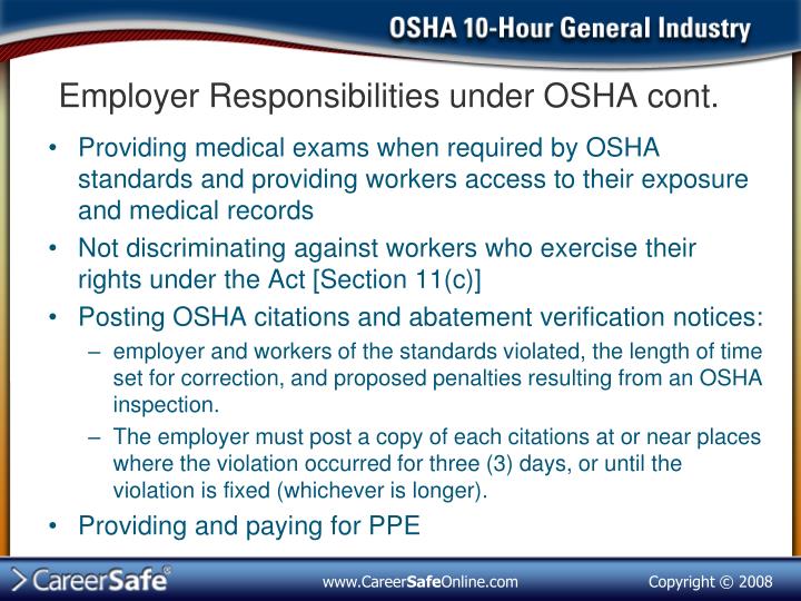 PPT - Introduction to OSHA (Part 2) PowerPoint Presentation - ID:4005444