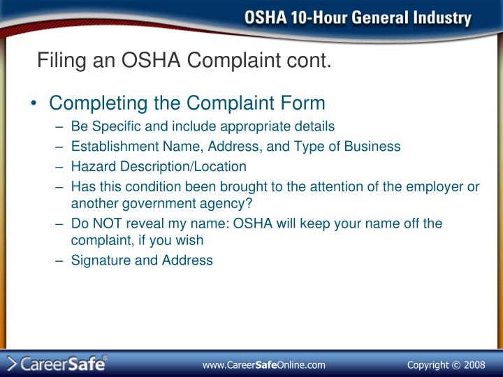 PPT - Introduction to OSHA (Part 2) PowerPoint Presentation - ID:4005444