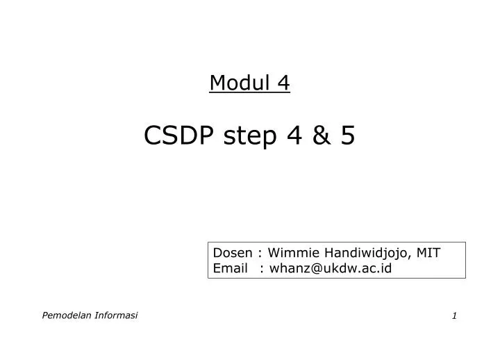 PPT - Modul 4 CSDP step 4 & 5 PowerPoint Presentation, free download ...