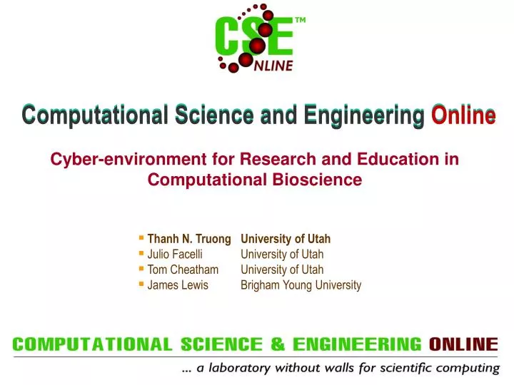 PPT - Computational Science and Engineering Online PowerPoint ...
