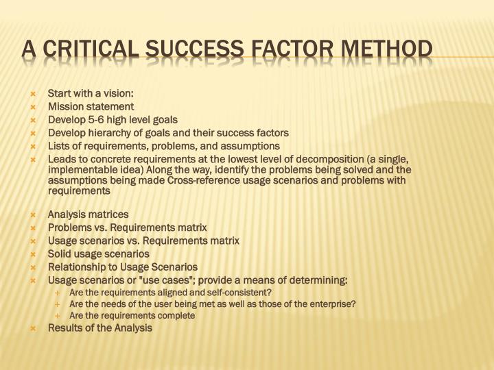 PPT - Critical Success Factor Analysis PowerPoint Presentation - ID:4005593