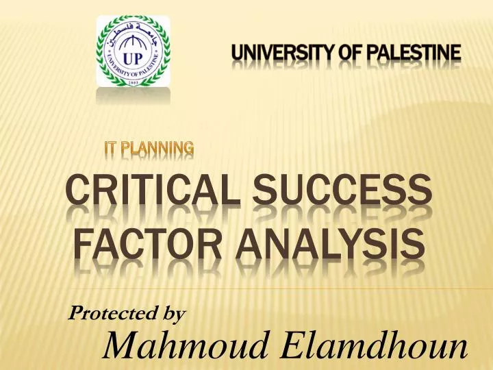 PPT - Critical Success Factor Analysis PowerPoint Presentation, free ...