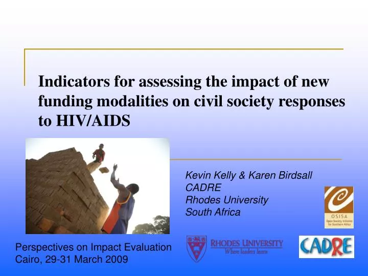 PPT - Kevin Kelly & Karen Birdsall CADRE Rhodes University South Africa ...