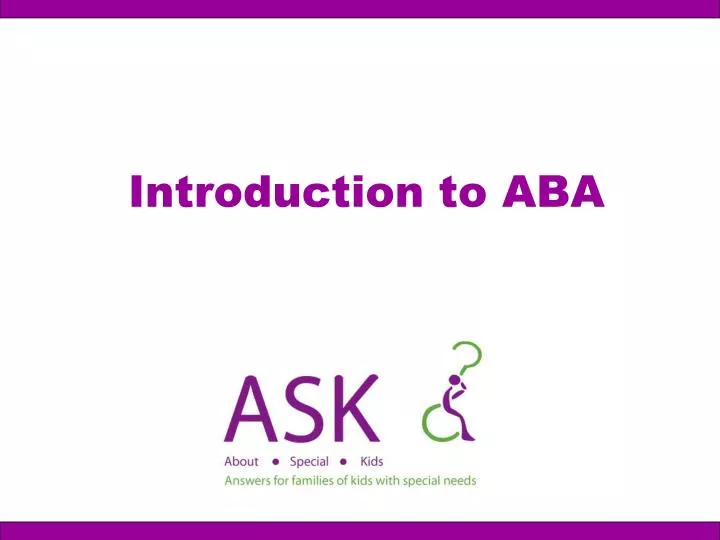 PPT - Introduction to ABA PowerPoint Presentation, free download - ID ...