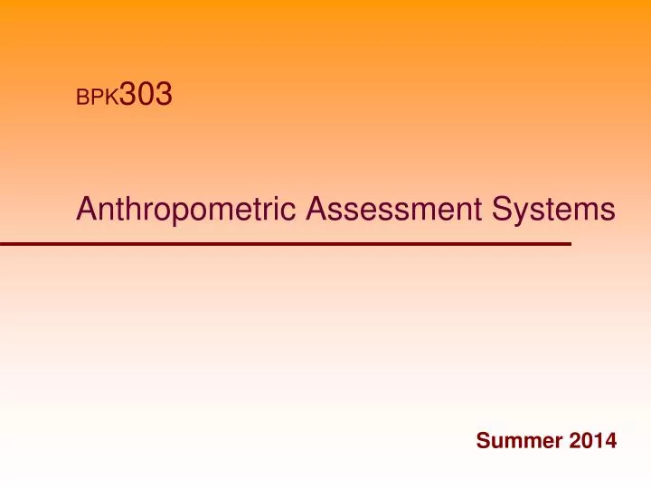 PPT - Anthropometric Assessment Systems PowerPoint Presentation, free ...