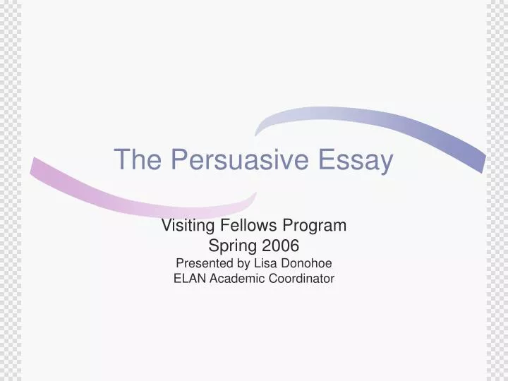 PPT - The Persuasive Essay PowerPoint Presentation, free download - ID ...
