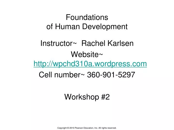 PPT - Foundations of Human Development PowerPoint Presentation, free ...
