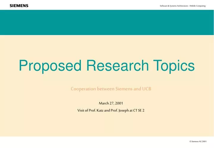 PPT - Proposed Research Topics PowerPoint Presentation, free download ...