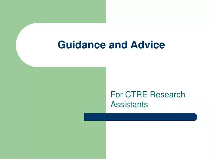 PPT - Guidance and Advice PowerPoint Presentation, free download - ID ...