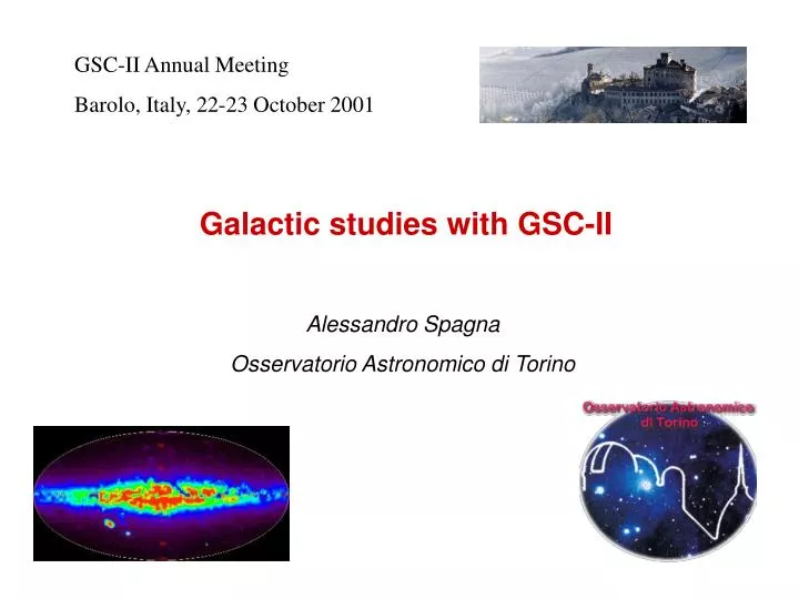 PPT - Galactic studies with GSC-II PowerPoint Presentation, free ...