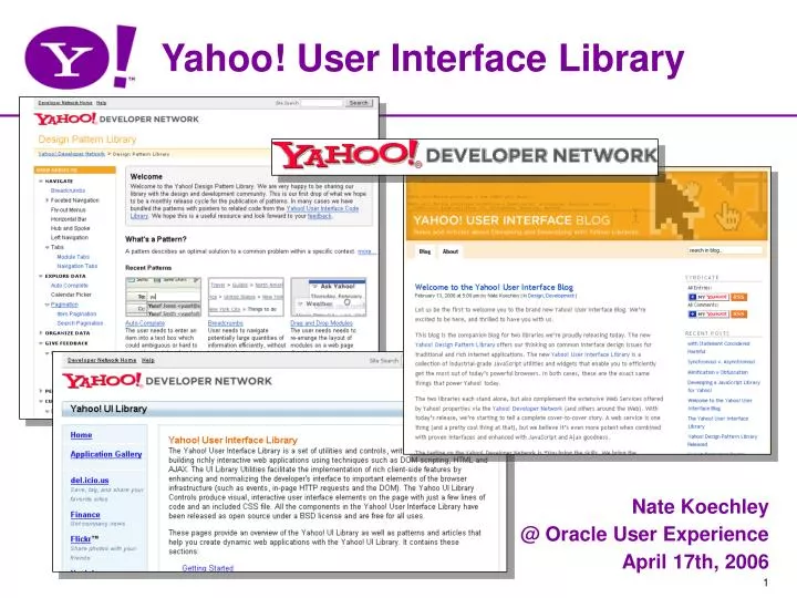 PPT - Yahoo! User Interface Library PowerPoint Presentation, free ...