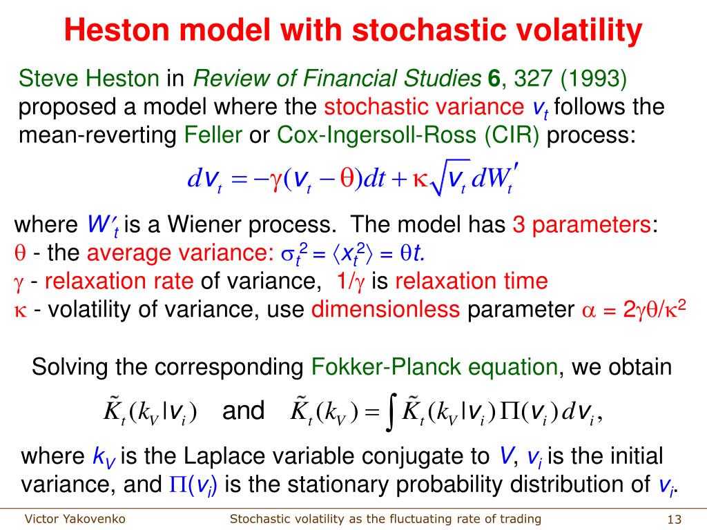 Ppt Stochastic Volatility As The Fluctuating Rate Of Trading