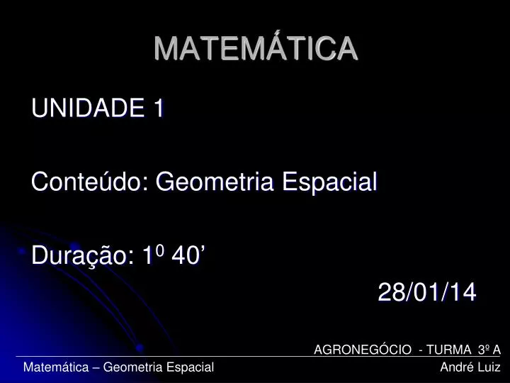 PPT - MATEMÁTICA PowerPoint Presentation, free download - ID:4011420