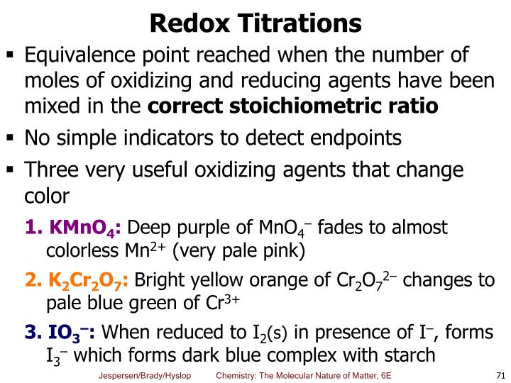 PPT - Chapter 6: Oxidation-Reduction Reactions PowerPoint Presentation ...