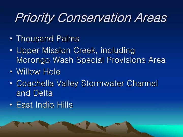 PPT - Priority Conservation Areas PowerPoint Presentation, free ...
