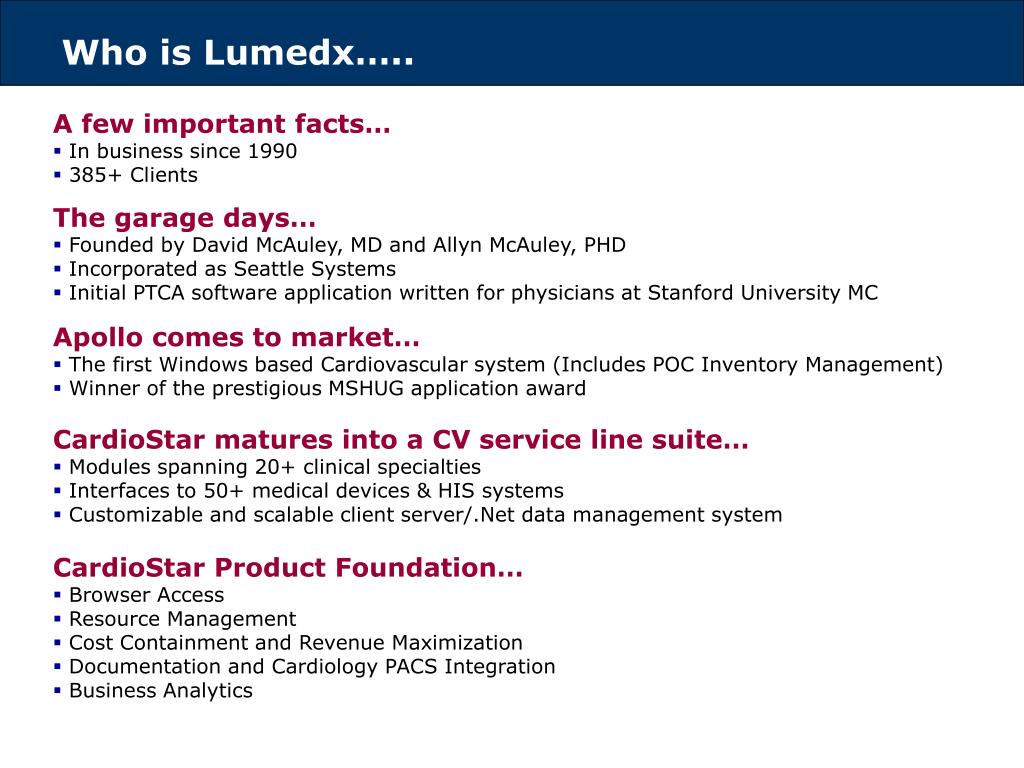 PPT - Optimize Cardiology Supply Chain Management with Lumedx Solutions ...