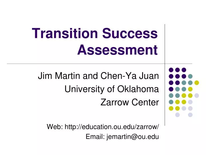 PPT - Transition Success Assessment PowerPoint Presentation, free ...