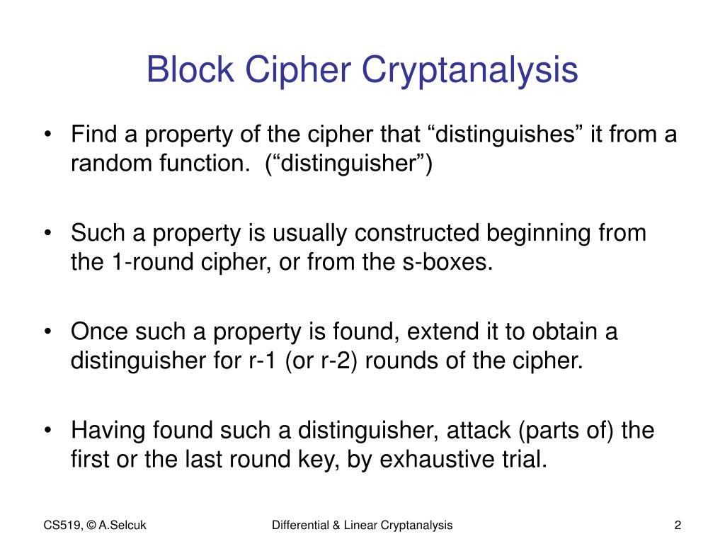 PPT - Differential & Linear Cryptanalysis PowerPoint Presentation - ID ... PPT - Differential & Linear Cryptanalysis PowerPoint Presentation - ID ...
