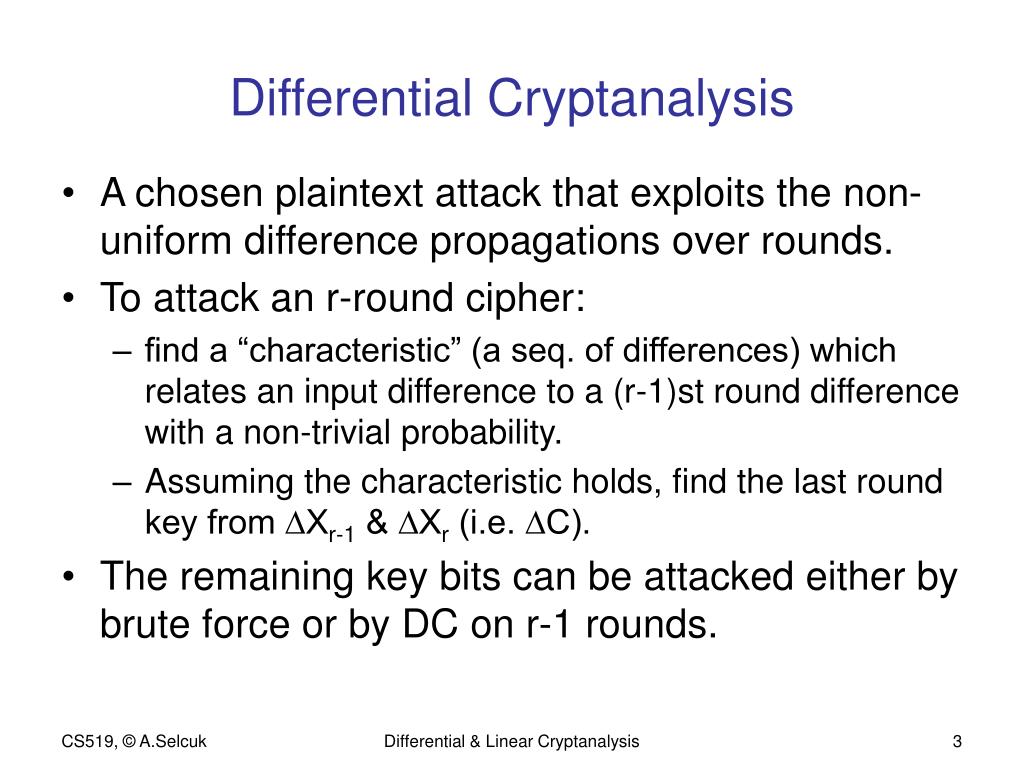 PPT - Differential & Linear Cryptanalysis PowerPoint Presentation - ID ... PPT - Differential & Linear Cryptanalysis PowerPoint Presentation - ID ...