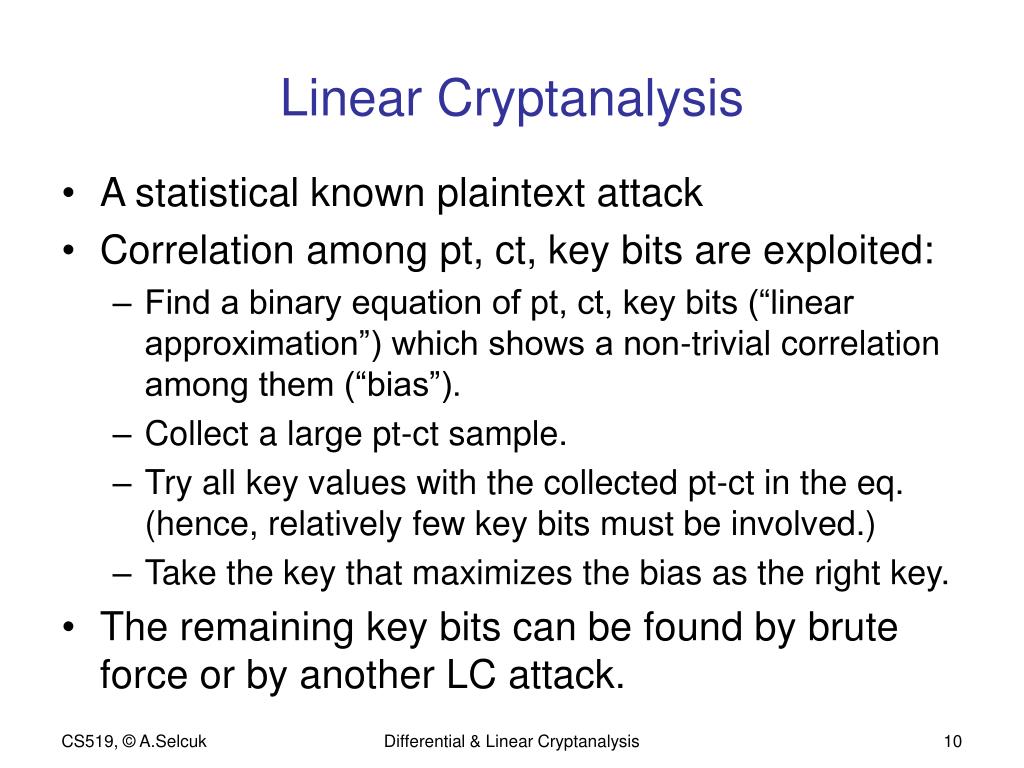 PPT - Differential & Linear Cryptanalysis PowerPoint Presentation - ID ... PPT - Differential & Linear Cryptanalysis PowerPoint Presentation - ID ...