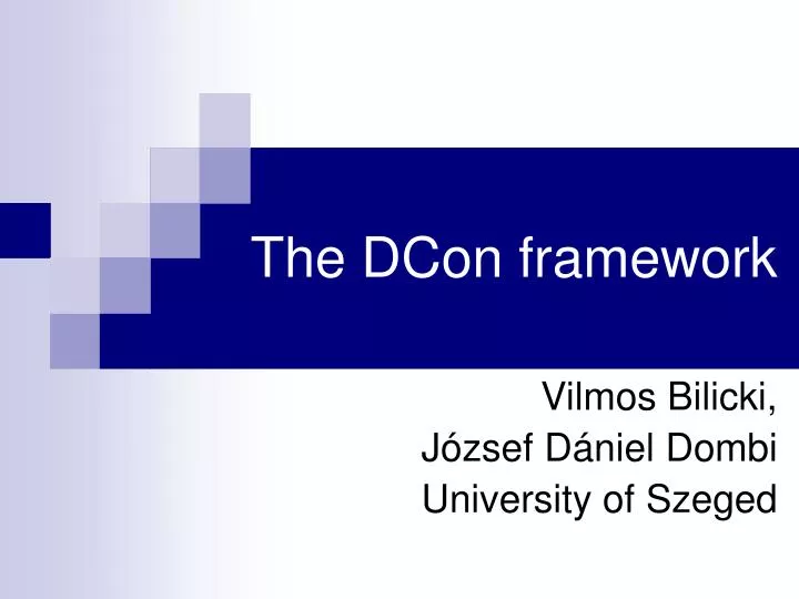 PPT - The DCon framework PowerPoint Presentation, free download - ID ...