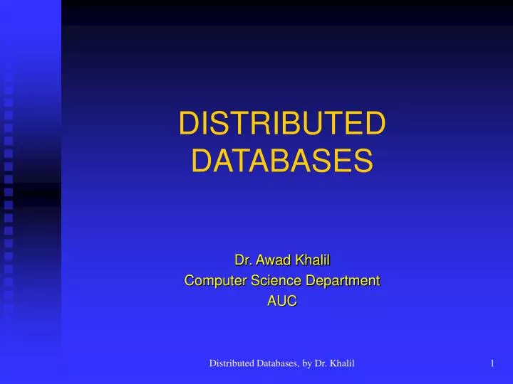 PPT - DISTRIBUTED DATABASES PowerPoint Presentation, free download - ID ...
