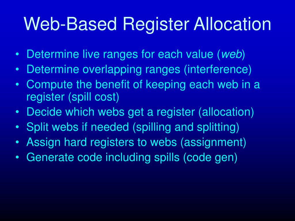 PPT - Register Allocation PowerPoint Presentation, free download - ID ...