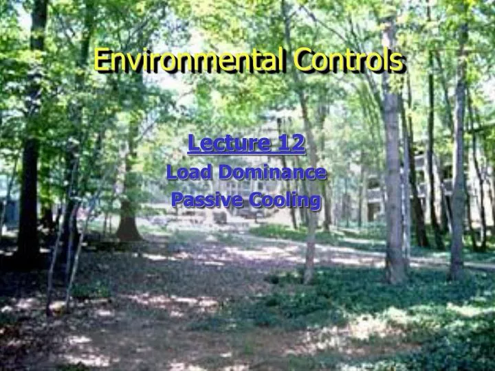 PPT - Environmental Controls PowerPoint Presentation, free download ...